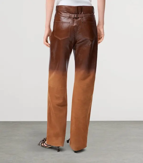 Loewe Lambskin Suede Straight Trousers