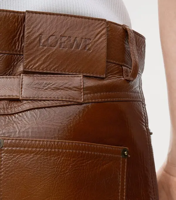 Loewe Lambskin Suede Straight Trousers