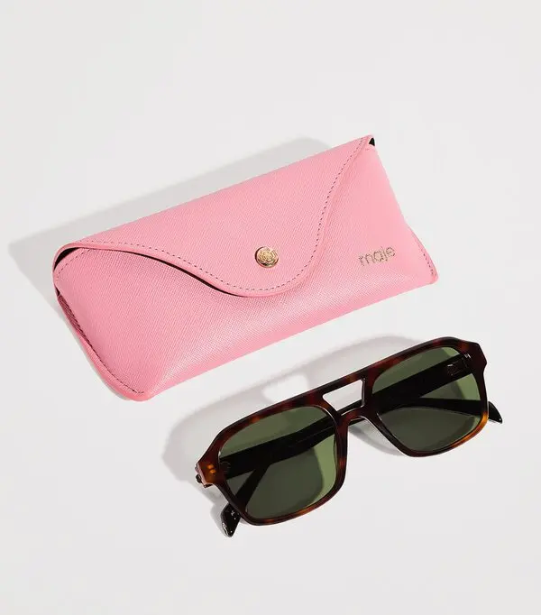 Maje Acetate Square Aviator Sunglasses