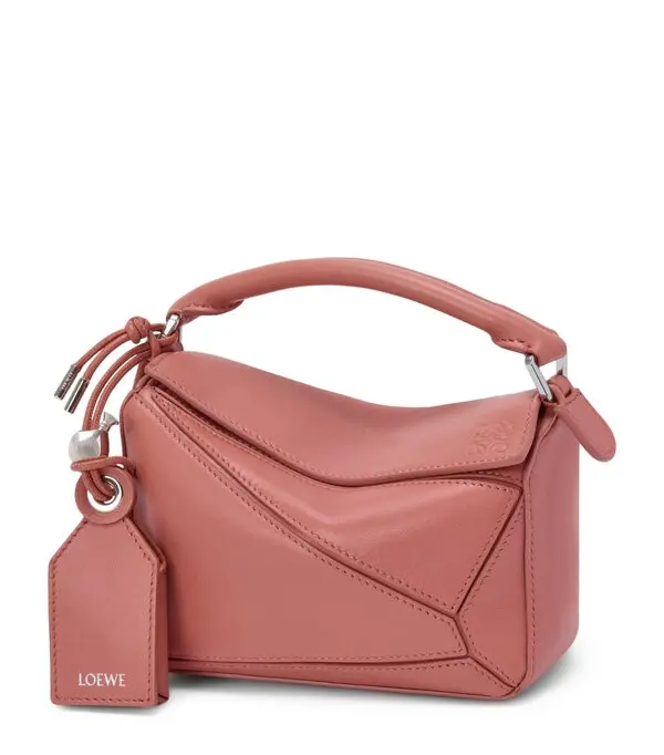 Loewe Mini Featherlight Puzzle Top-handle Bag - Pink
