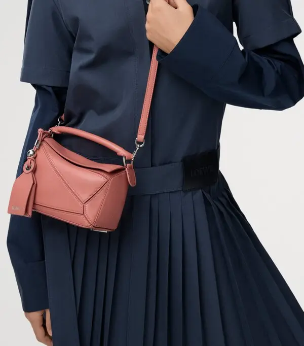 Loewe Mini Featherlight Puzzle Top-handle Bag - Pink