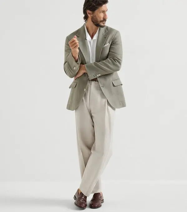 Brunello Cucinelli Deconstructed Cavallo Blazer