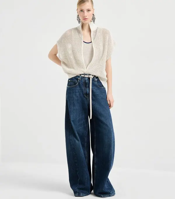 Brunello Cucinelli Knitted Sleeveless Top - Beige