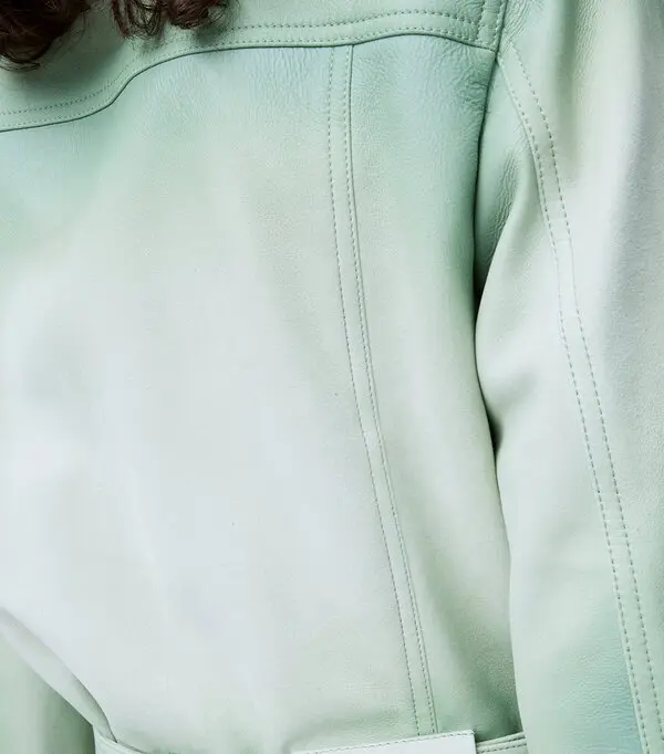 Loewe Lambskin Cropped Belted Jacket