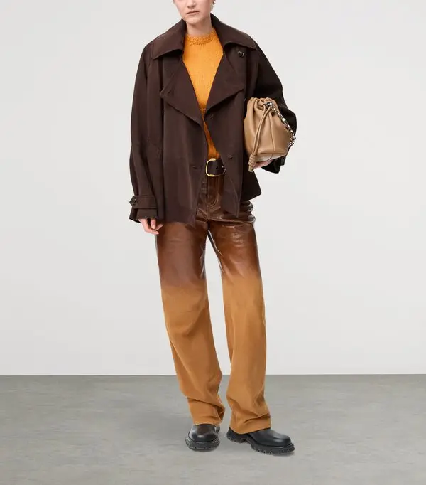 Loewe Suede Bow-detail Jacket