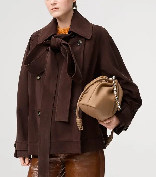 Loewe Suede Bow-detail Jacket
