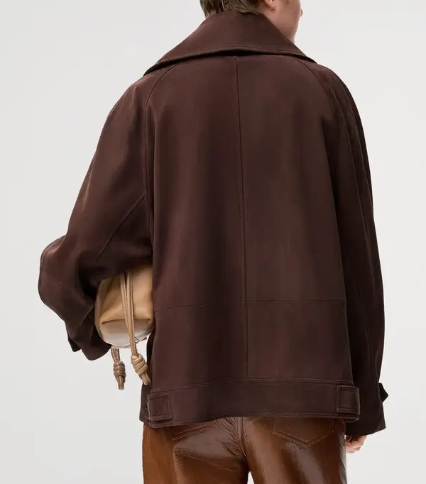 Loewe Suede Bow-detail Jacket