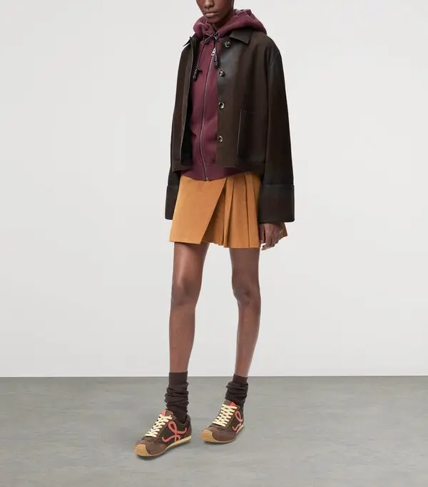 Loewe Lambskin Turn-up Jacket - Brown