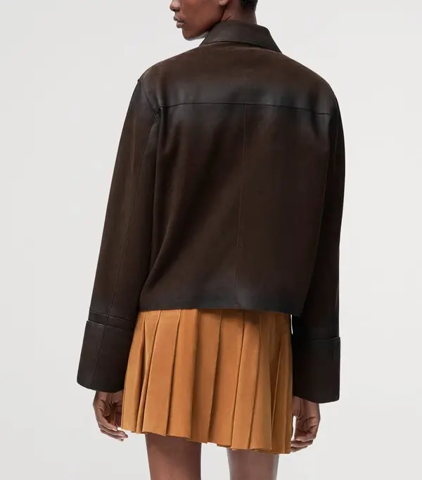Loewe Lambskin Turn-up Jacket - Brown