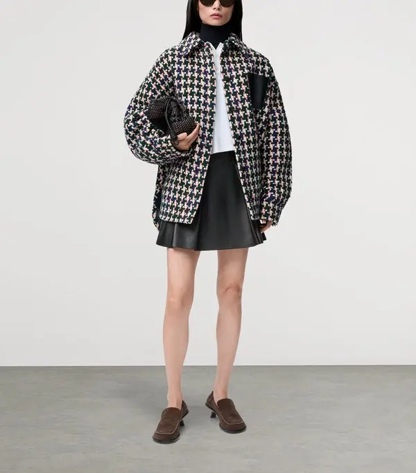 Loewe Lambskin Pleated Mini Skirt