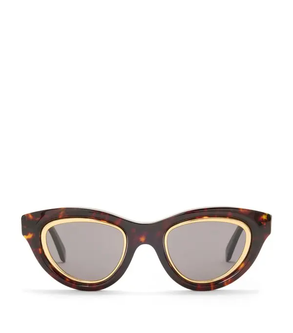 Loewe Acetate Mini Cat Eye Anagram Sunglasses - Brown