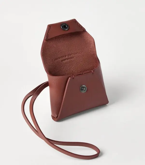 Brunello Cucinelli Leather Bag Charm - Red