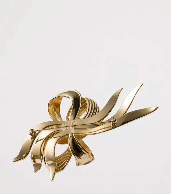 Miu Miu Bow Brooch - Metallic