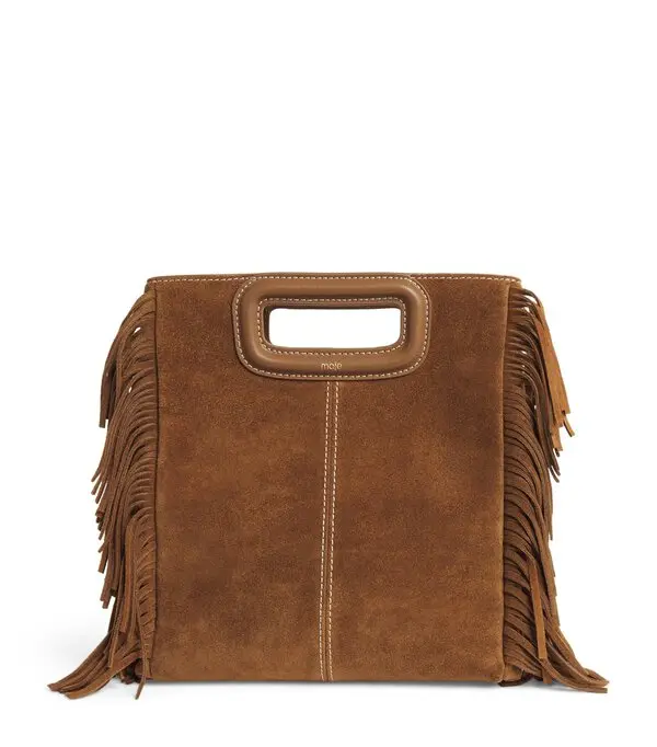 Maje Suede Fringed M Bag