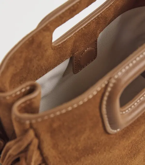 Maje Suede Fringed M Bag