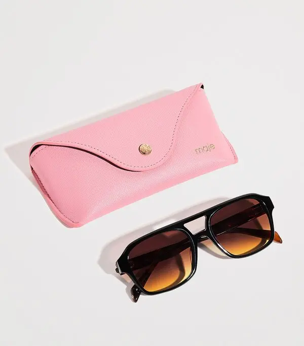 Maje Acetate Aviator Sunglasses With Tortoiseshell Patterning