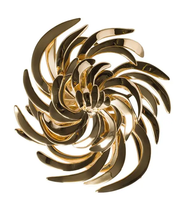 Miu Miu Floral Brooch - Metallic