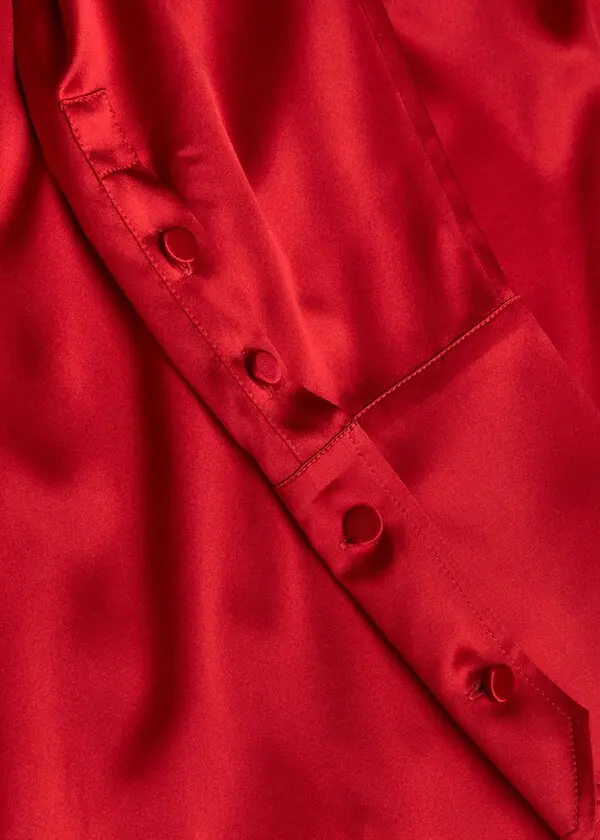 ARMARIUM Elide Scarf-effect Stretch-silk Blouse