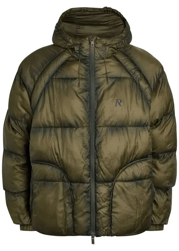 REPRESENT Hooded Nylon Jacket - Olive