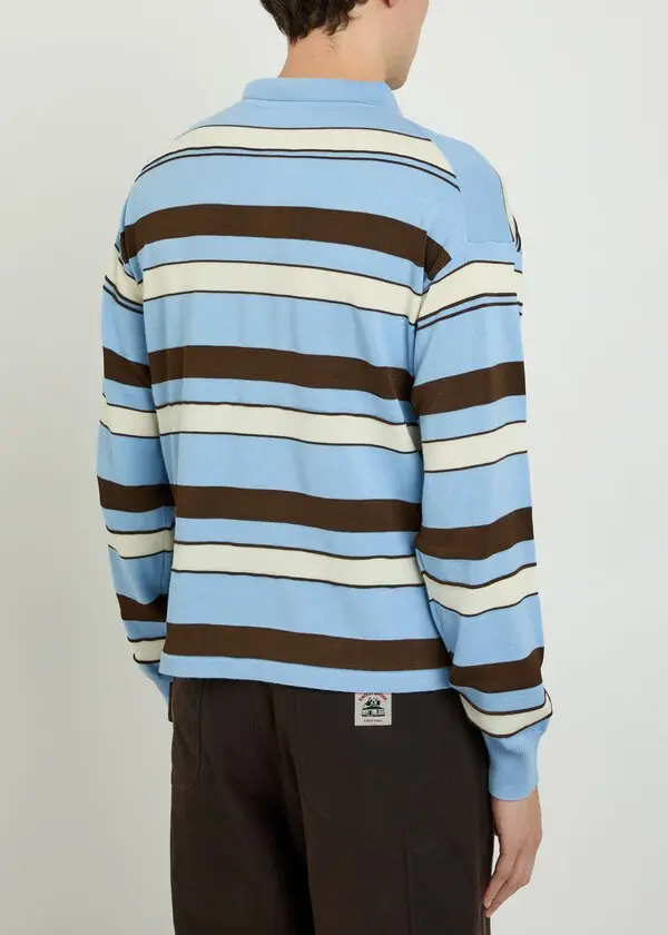 JW Anderson Striped Knit Polo Shirt