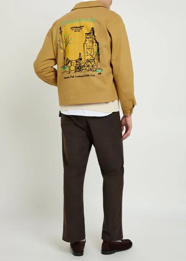 BODE Central Park Printed Twill Jacket - Khaki
