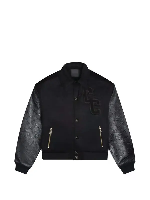 Place Of Ëlms Embossed-sleeve Embroidered Jacket