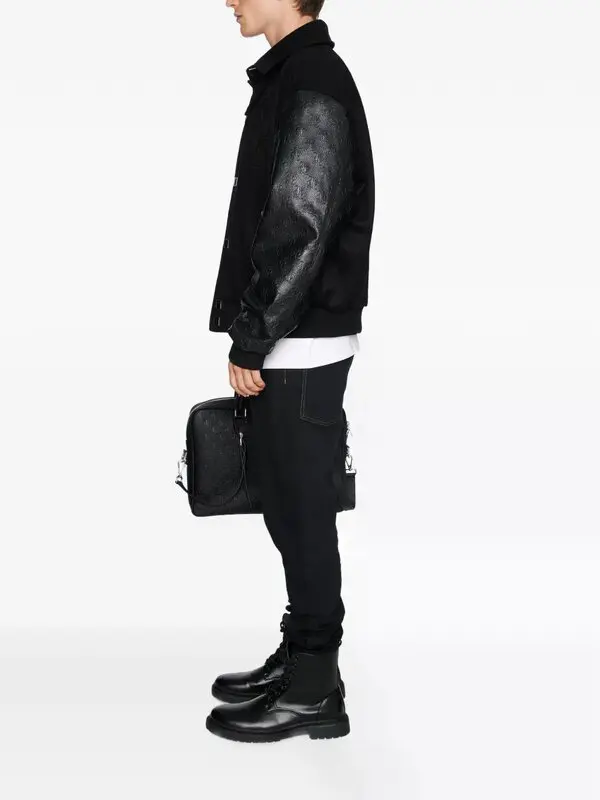 Place Of Ëlms Embossed-sleeve Embroidered Jacket