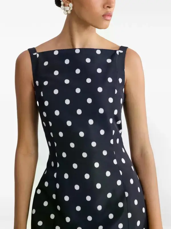 PATOU Polka-dot Mini Dress - Blue