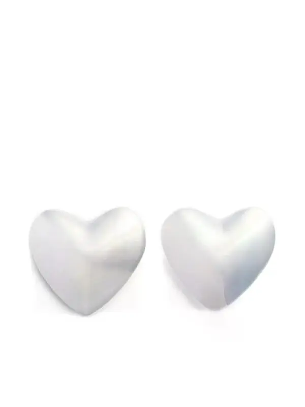 Patou Heart Earrings - Silver