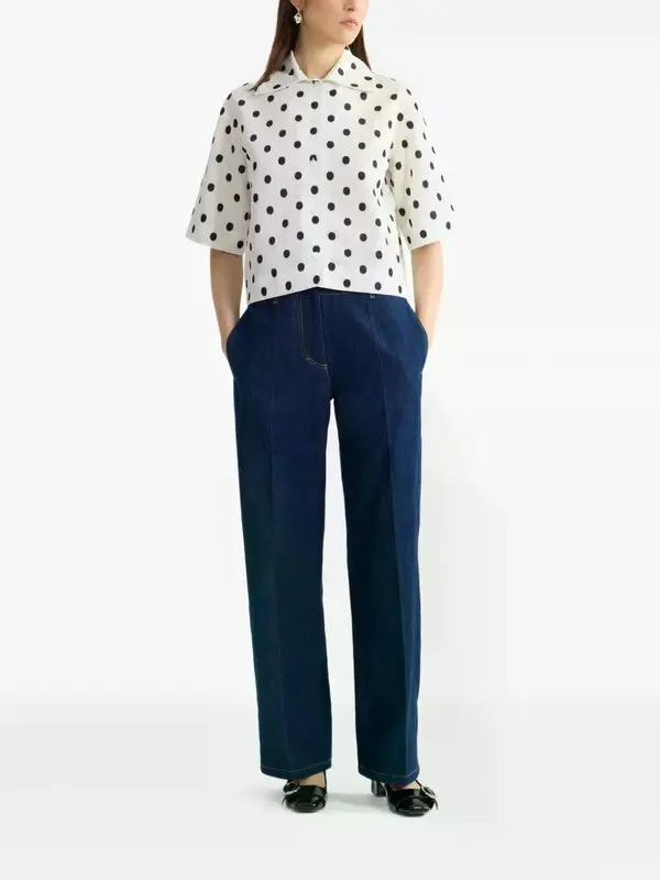Patou Polka Dot Shirt - White