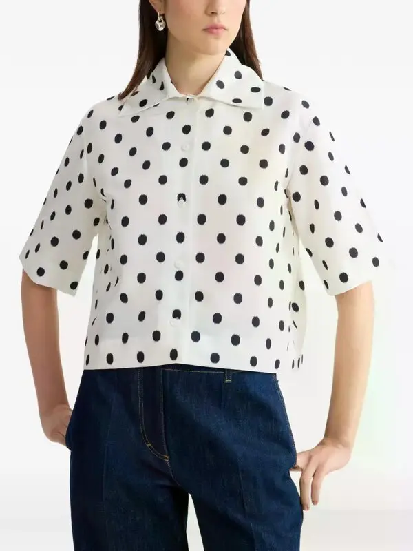 Patou Polka Dot Shirt - White