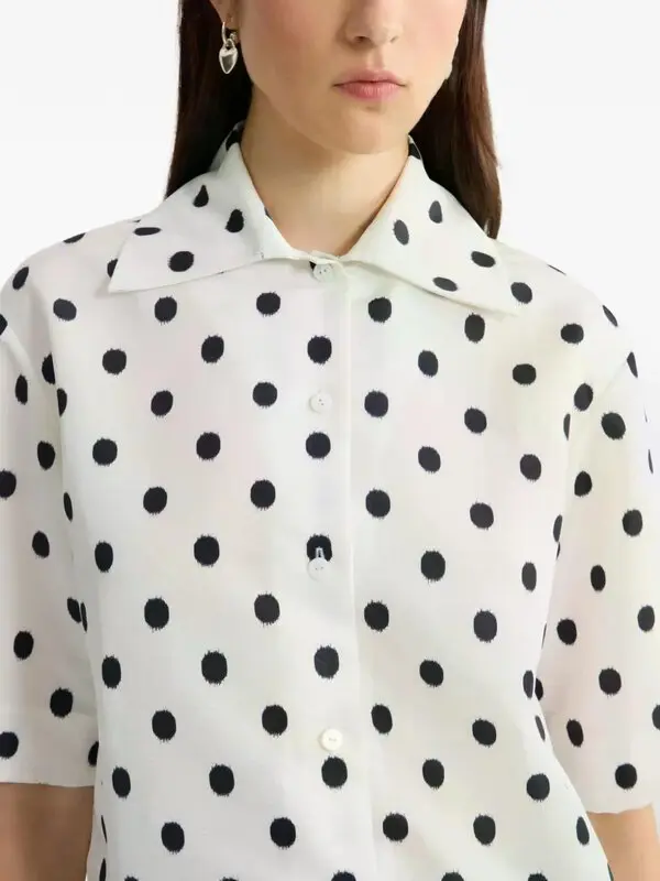 Patou Polka Dot Shirt - White