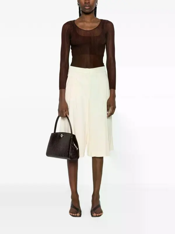 TWINSET Pleated Shorts - Neutrals