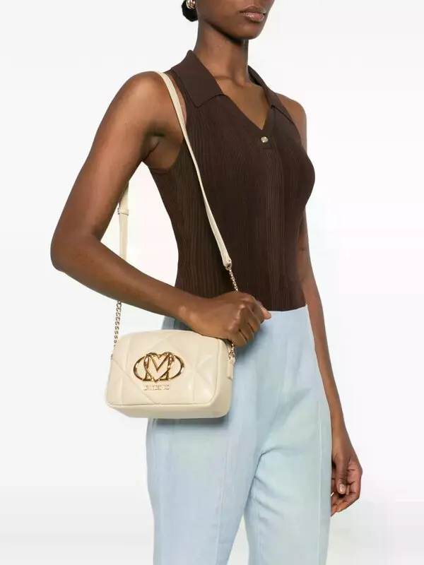 Moschino Quilted Crossbody Bag - Neutrals