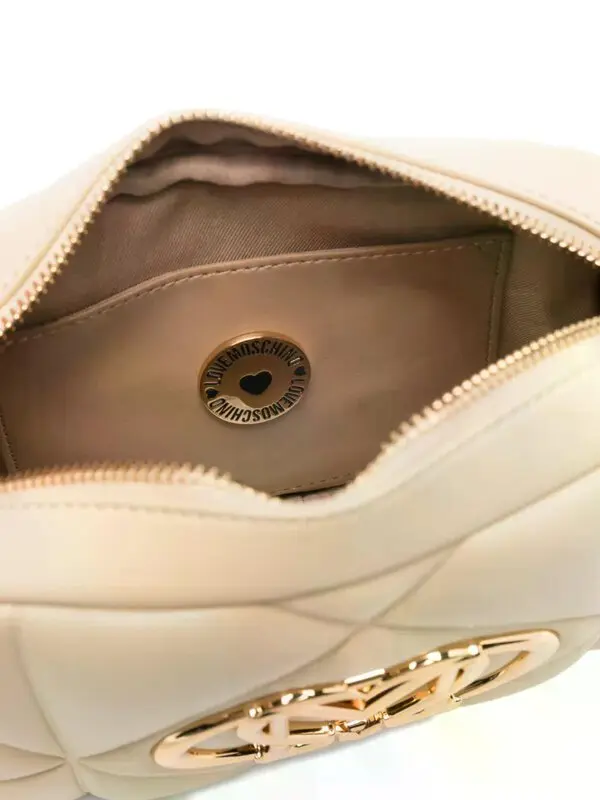 Moschino Quilted Crossbody Bag - Neutrals