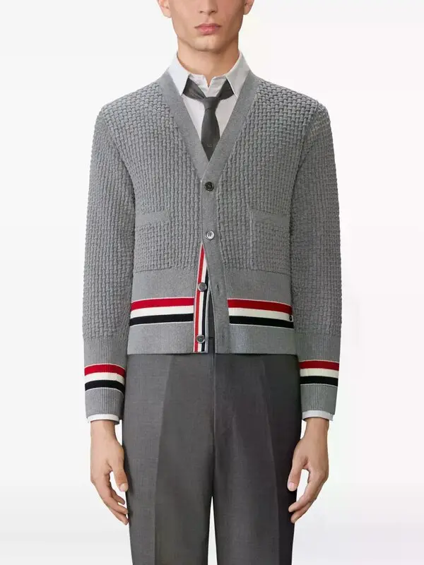 Thom Browne Striped Trim Cardigan