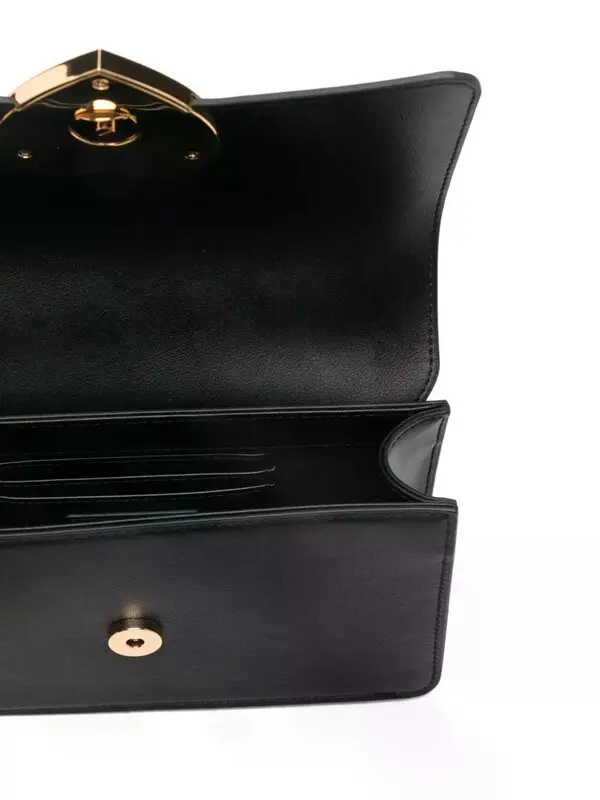 Moschino Heart-plaque Shoulder Bag - Black