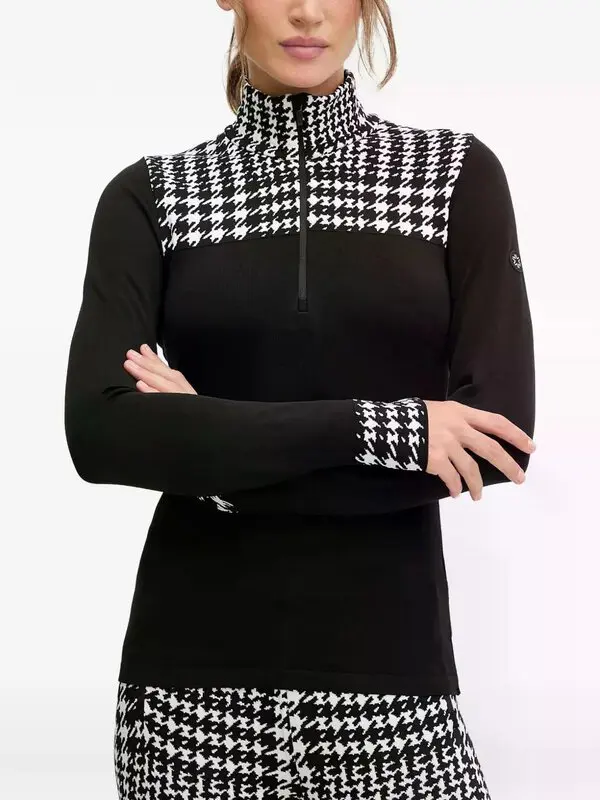 NEWLAND Houndstooth Zip Skiwear - Black