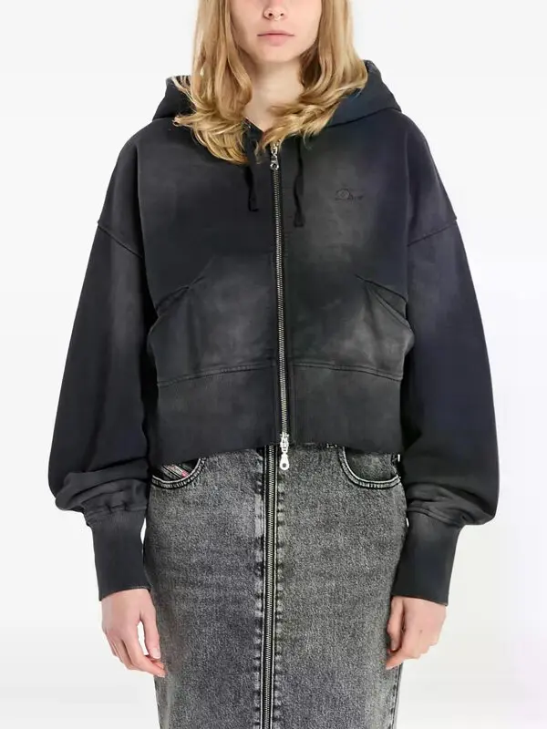 DIME Cropped Zip-up Hoodie