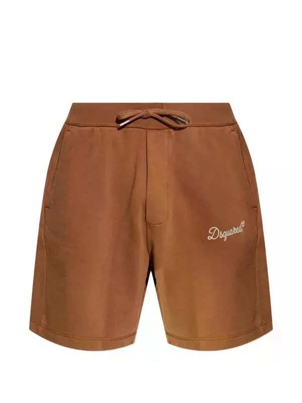 Dsquared2 Embroidered Logo Track Shorts - Brown