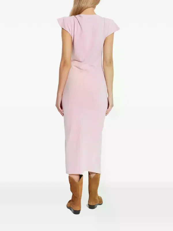 Isabel Marant Étoile Nadela Ruched Slit Midi Dress - Pink