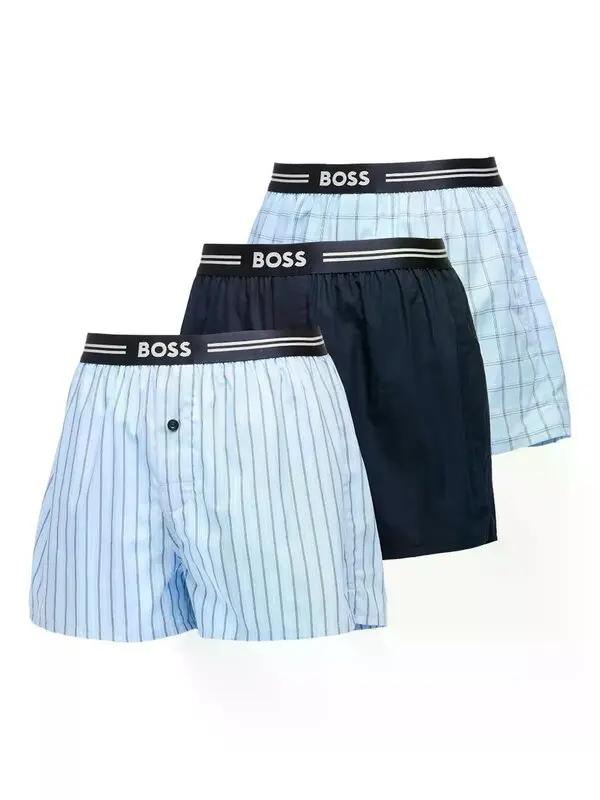 BOSS Logo-band Boxers - Blue