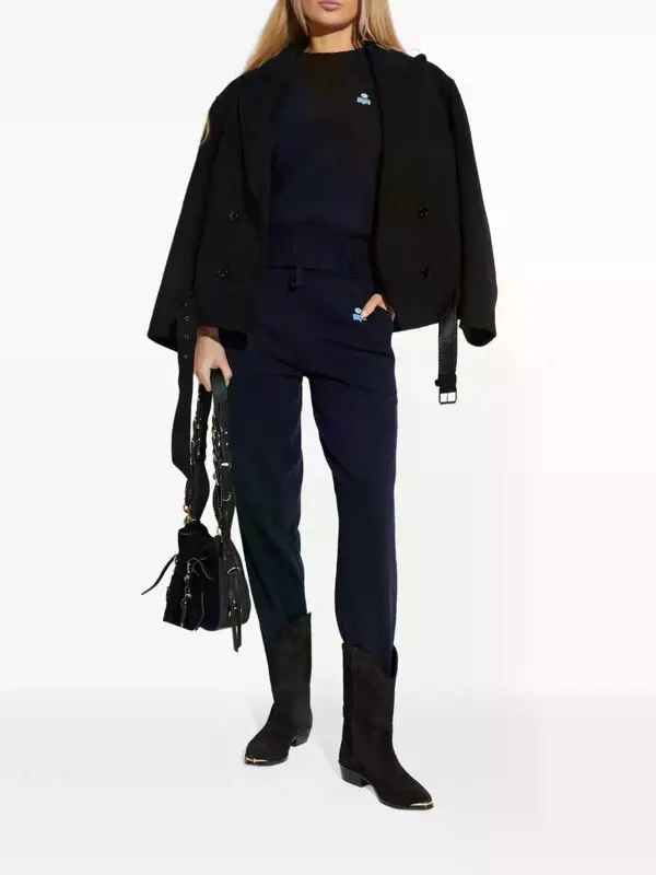 MARANT ETOILE Drawstring Embroidered Trousers