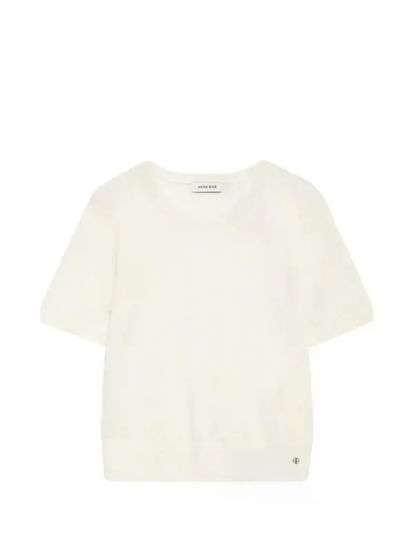ANINE BING Mora Crop Sweater - Neutrals