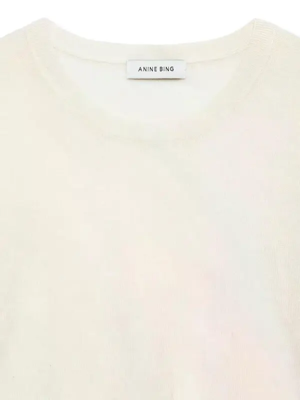 ANINE BING Mora Crop Sweater - Neutrals