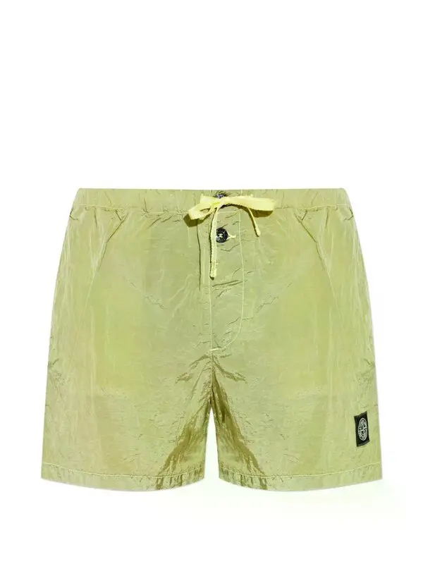Stone Island Logo-patch Swim Shorts - Green