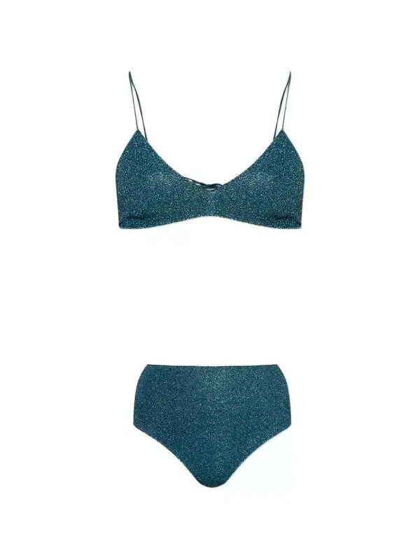 Oseree Lurex Bikini Set - Blue