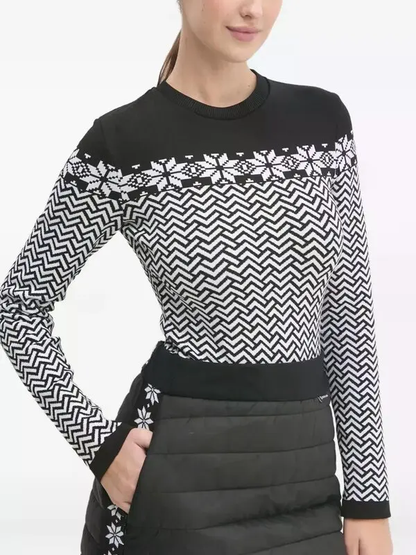 NEWLAND Geometric Snowflake Print Sweatshirt