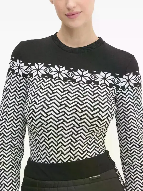 NEWLAND Geometric Snowflake Print Sweatshirt