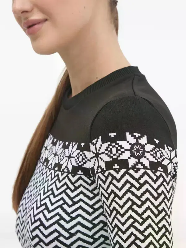 NEWLAND Geometric Snowflake Print Sweatshirt